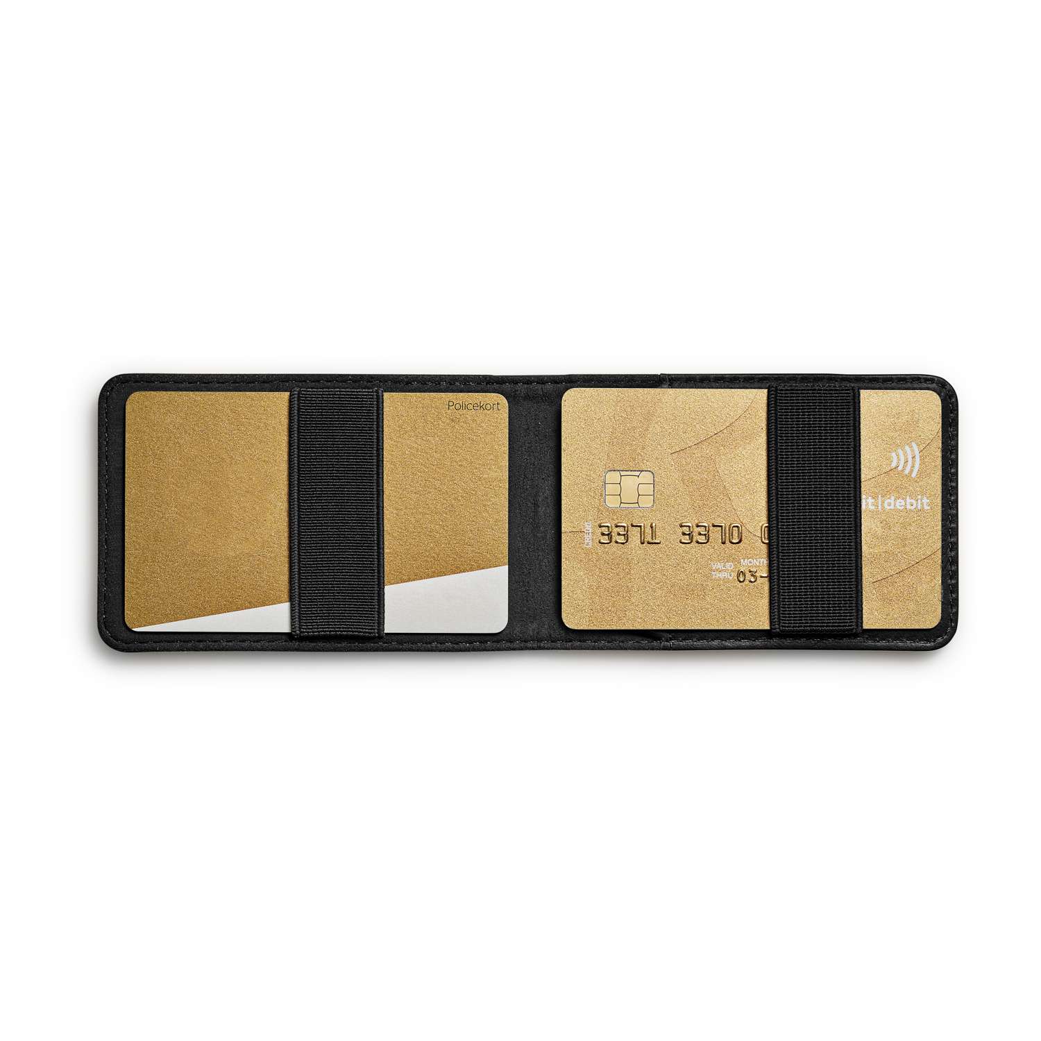 Credit card holder - Leather - Black